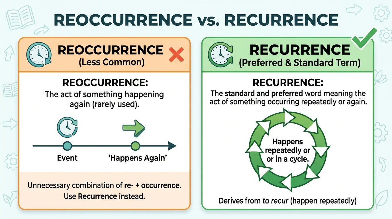 Reoccurrence vs Recurrence: What Is the Correct Spelling? (2026)
